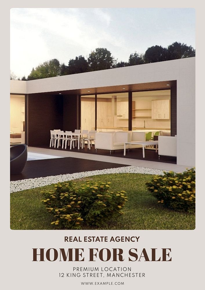 Home sale poster template | Free Photo - rawpixel