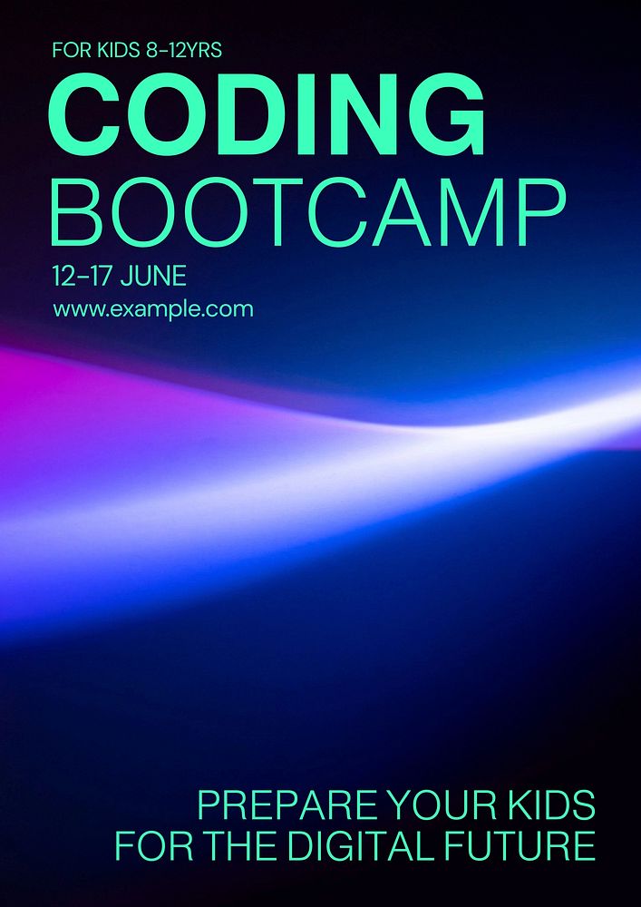 Coding bootcamp poster template & | Free Photo - rawpixel