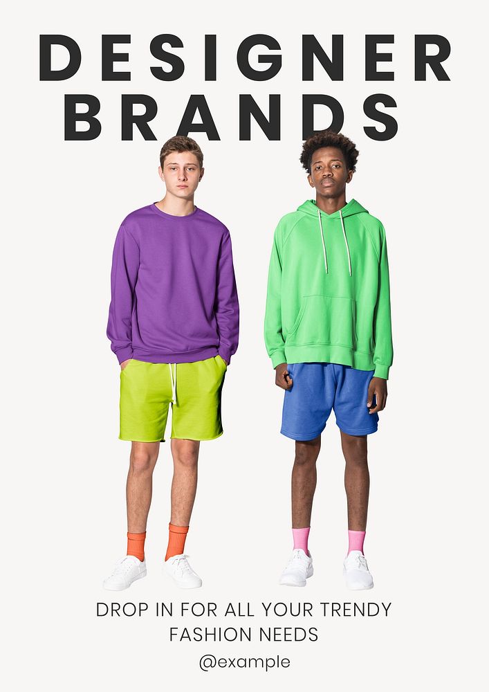 Designer brands poster template | Free Photo - rawpixel