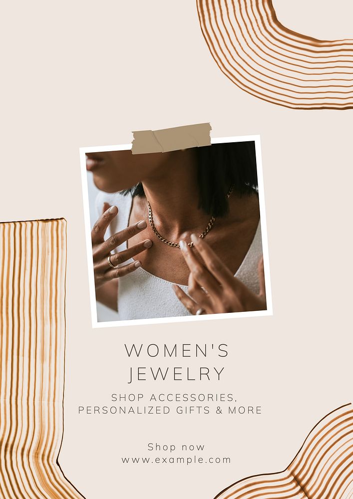Women's jewelry poster template and | Free Photo - rawpixel