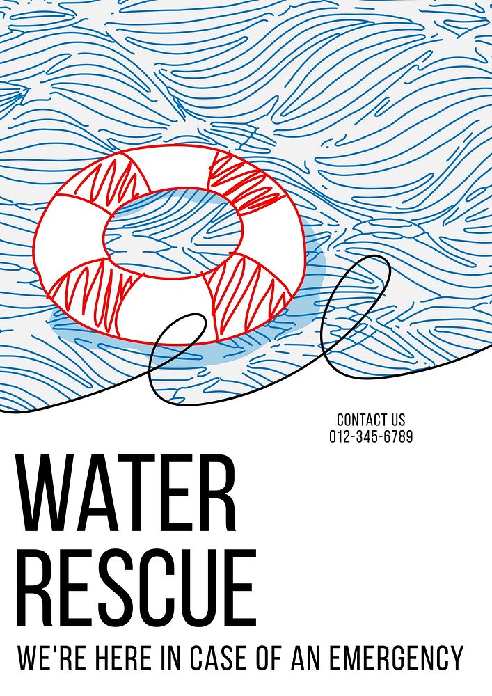 Water rescue poster template | Free Photo - rawpixel