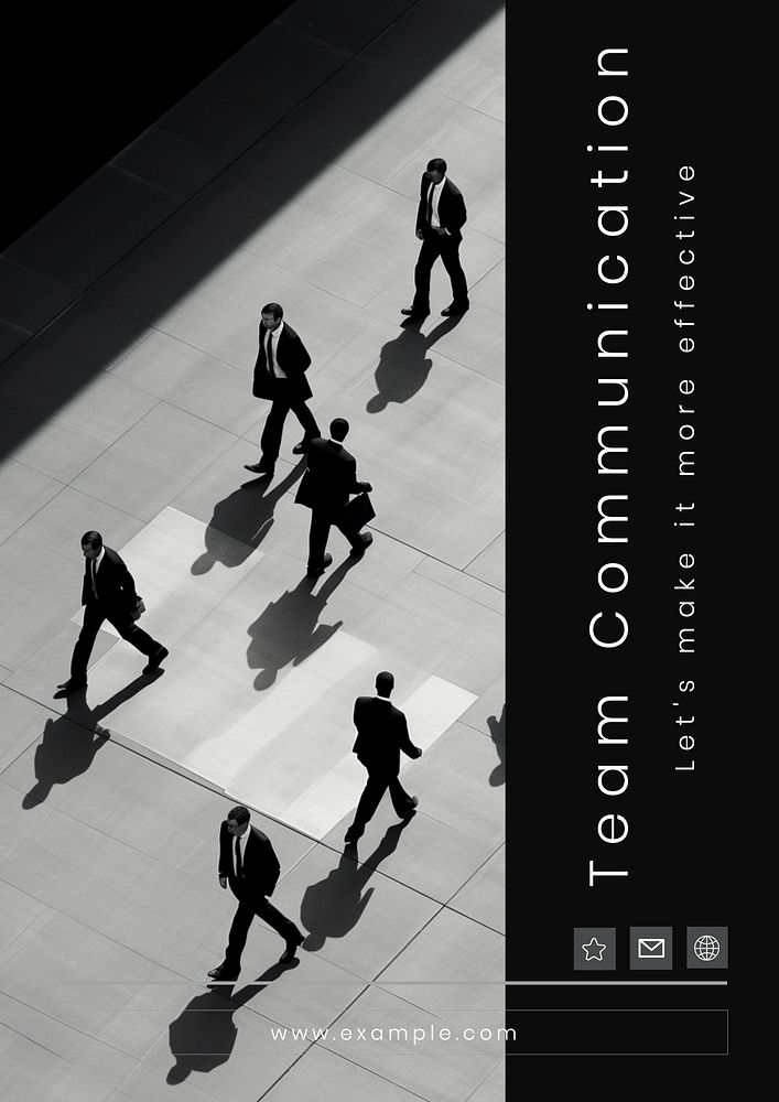 Team communication poster template | Free Photo - rawpixel