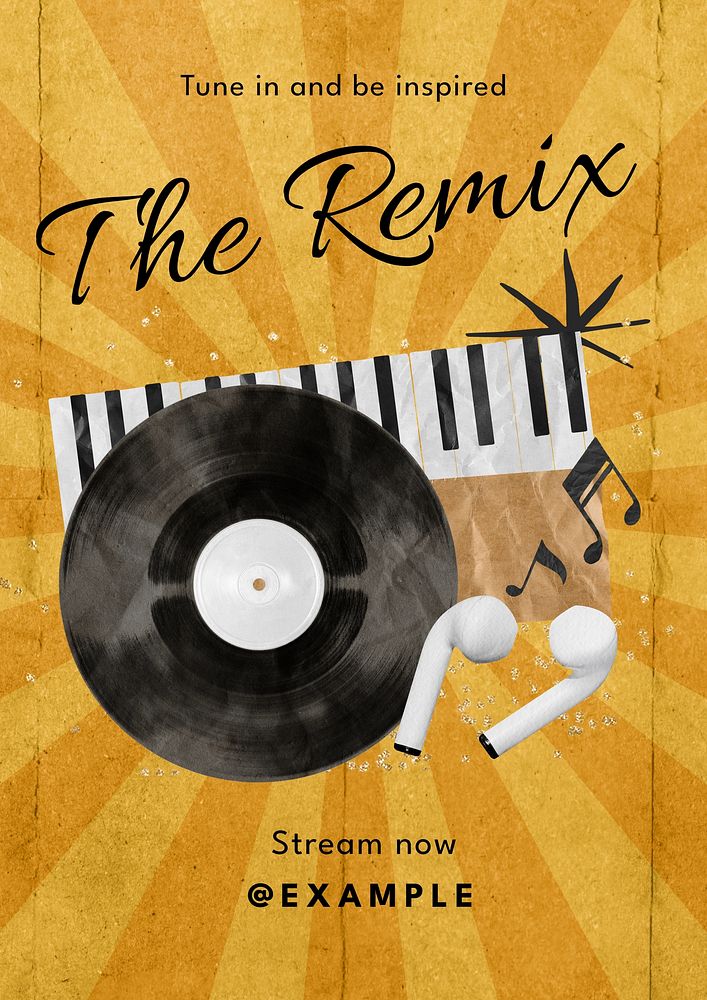 The remix poster template | Free Photo - rawpixel