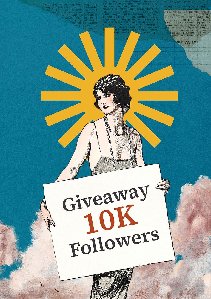 Giveaway poster template | Premium Photo - rawpixel