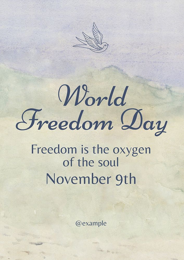 World Freedom Day poster template | Free Photo - rawpixel