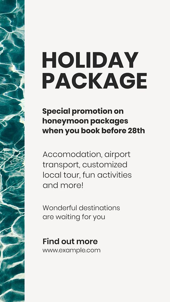 Holiday package social story template | Free Photo - rawpixel