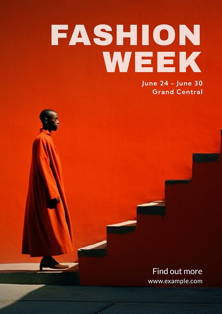 Fashion week poster template design | Free Photo - rawpixel