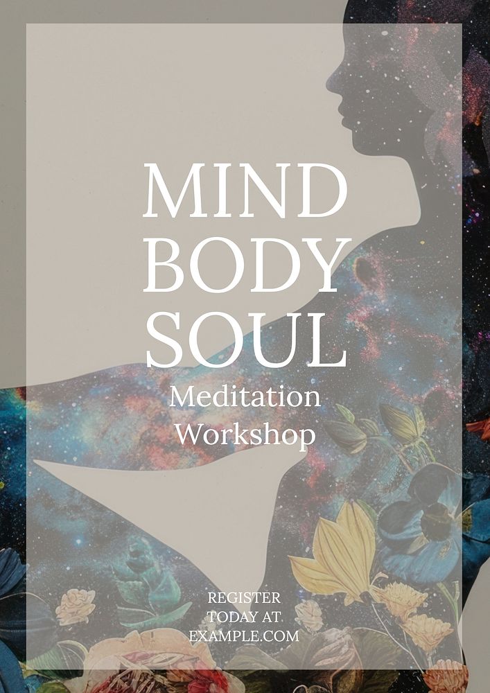 Mind, body, soul poster template | Free Photo - rawpixel