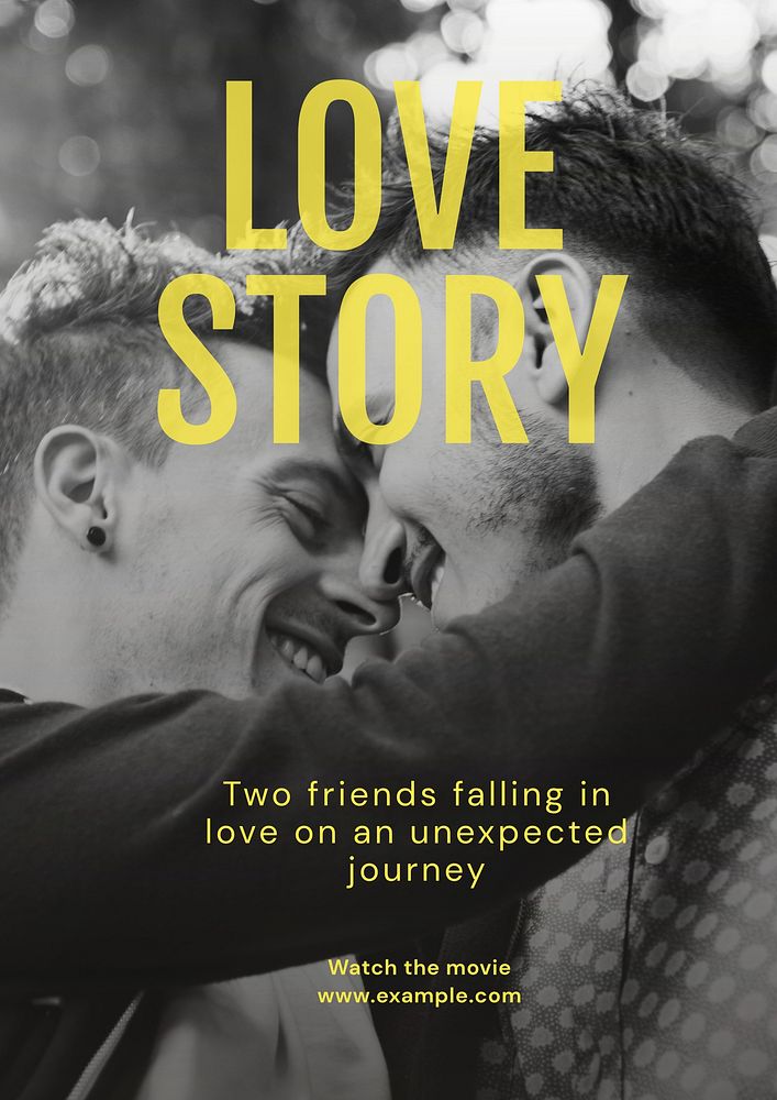 Love story poster template and | Free Photo - rawpixel