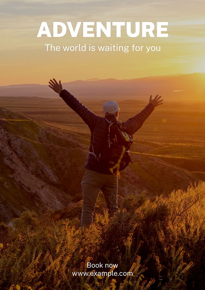 Adventure poster template | Free Photo - rawpixel