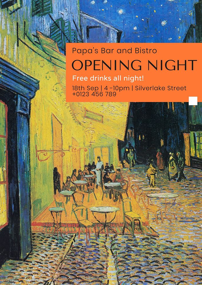 Opening night poster template | Free Photo - rawpixel