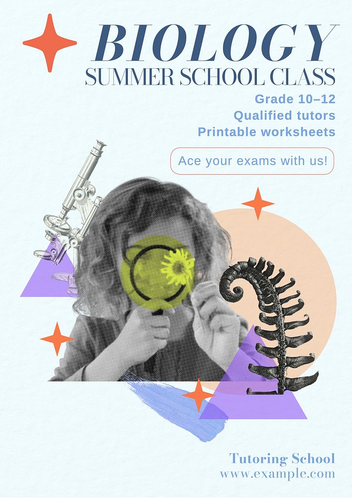 Summer school poster template and | Free Photo - rawpixel