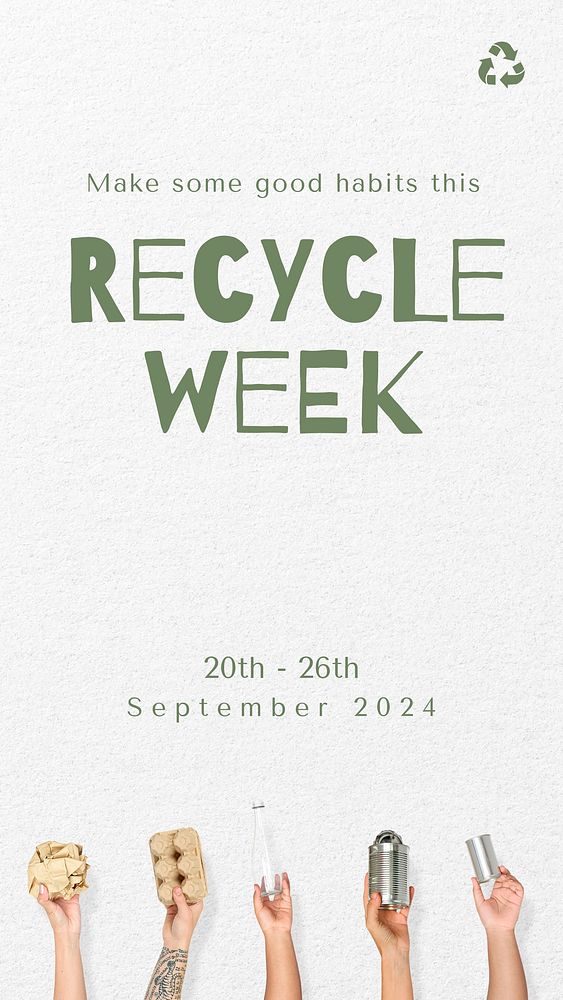 Recycle week social story template | Free Photo - rawpixel