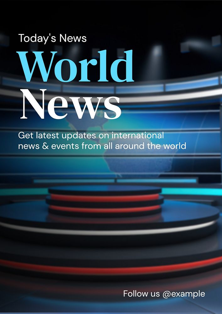 World news poster template | Free Photo - rawpixel