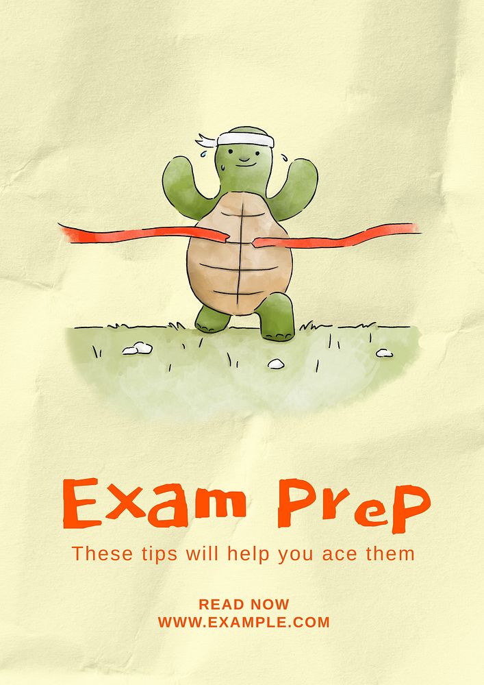 Exam preparation poster template and | Free Photo - rawpixel