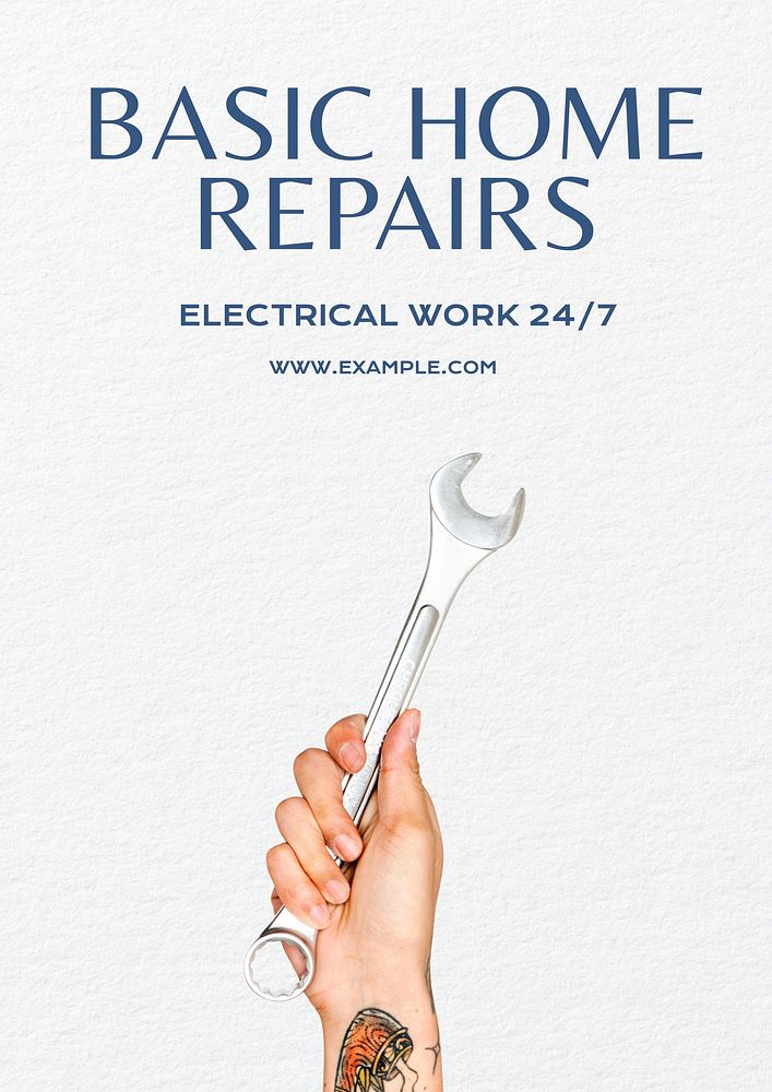 Basic home repair poster template | Free Photo - rawpixel