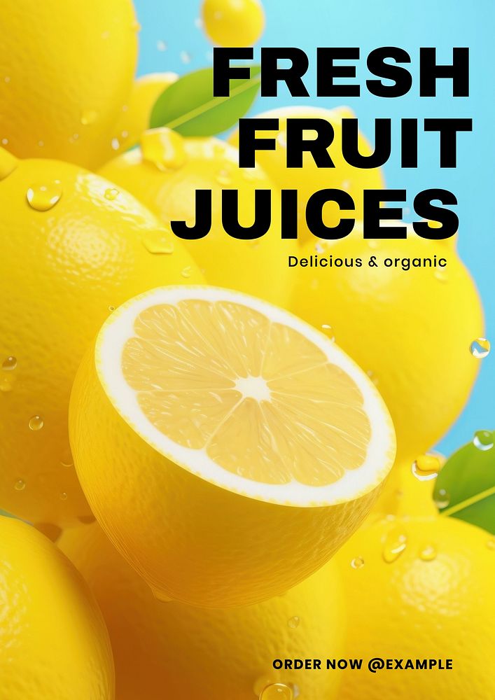 Fruit juices menu template | Free Photo - rawpixel