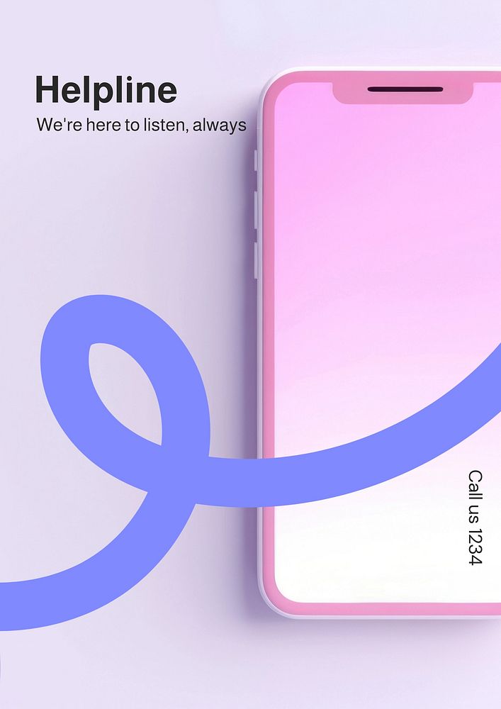 Helpline poster template and design | Free Photo - rawpixel