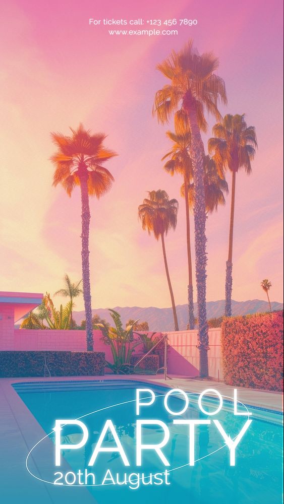 Pool party Facebook story template | Free Photo - rawpixel
