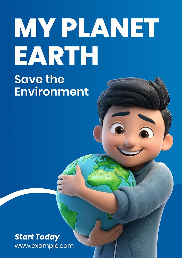 Environmentally friendly poster template | Free Photo - rawpixel