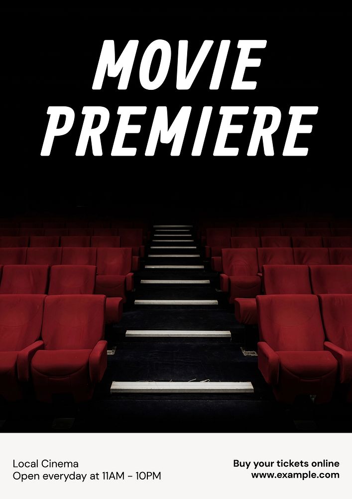 Movie premiere poster template | Free Photo - rawpixel