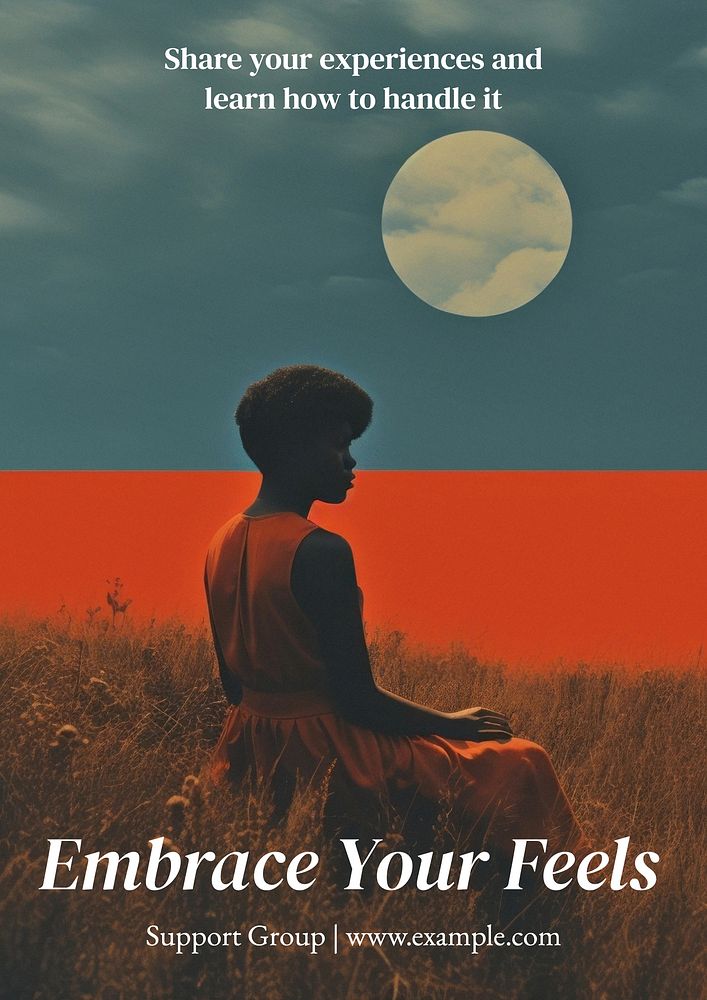 Embrace your feels poster template | Free Photo - rawpixel