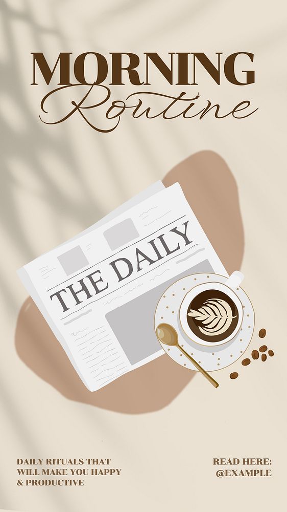 Morning routine Instagram story template | Free Photo - rawpixel