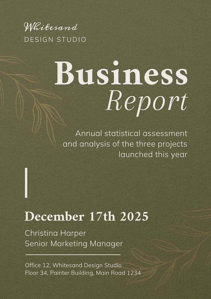 Business report poster template | Free Photo - rawpixel