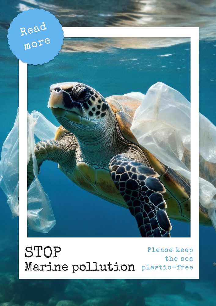 Ocean campaign poster template | Free Photo - rawpixel