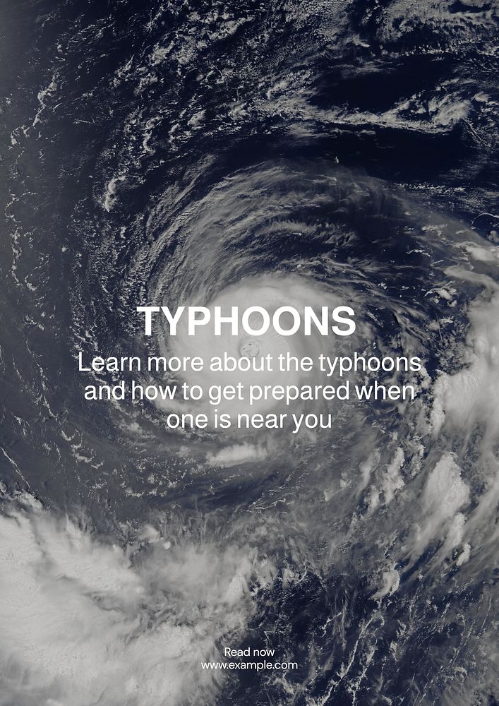 Typhoons poster template | Free Photo - rawpixel