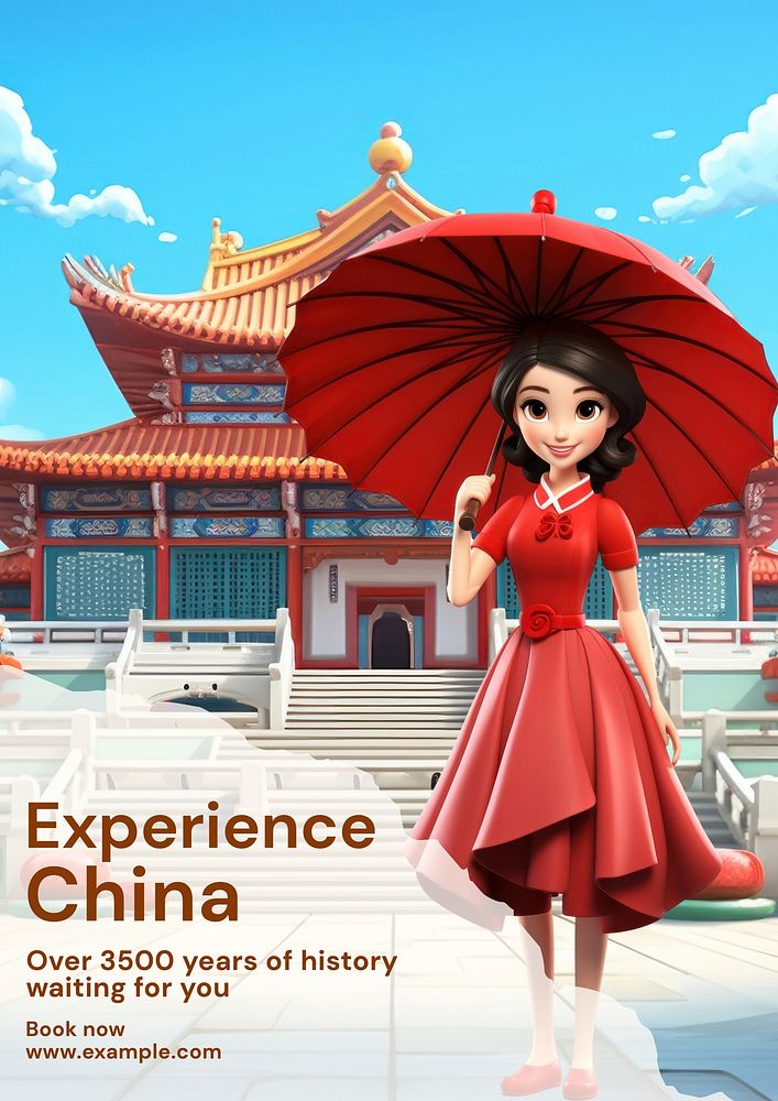 China travel poster template and | Free Photo - rawpixel