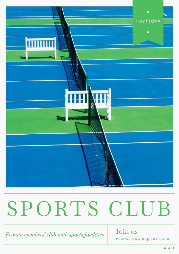 Sports club poster template | Free Photo - rawpixel