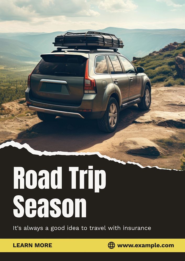 Road trip insurance poster template | Free Photo - rawpixel