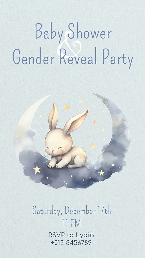 Baby shower invitation Facebook story | Free Photo - rawpixel