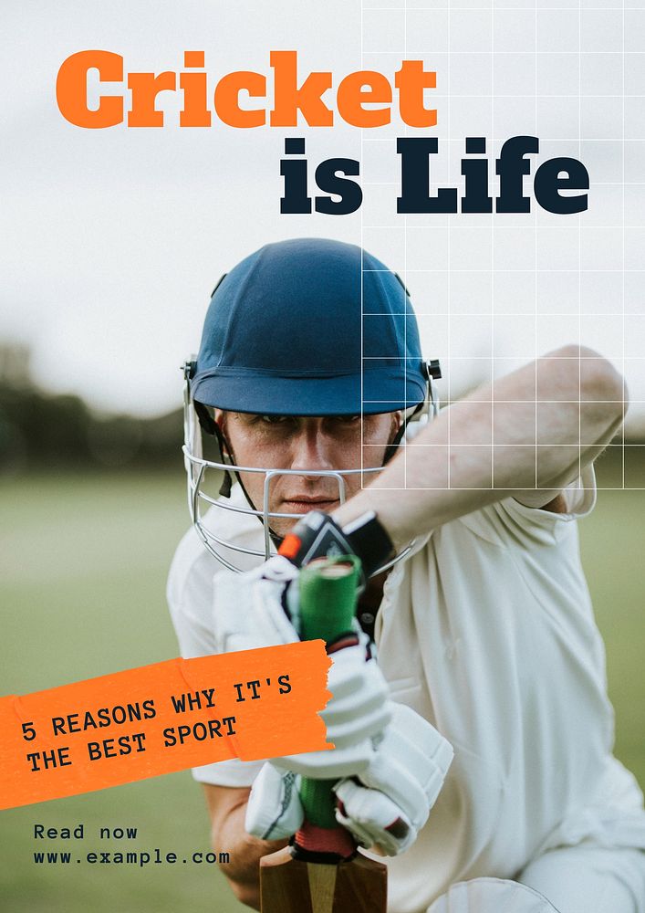 Cricket match poster template | Free Photo - rawpixel