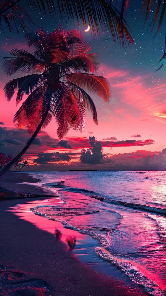 Neon beach accessories shoreline. | Free Photo Illustration - rawpixel