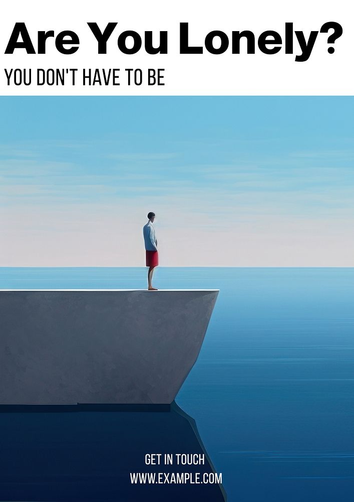 Sad and lonely poster template | Free Photo - rawpixel