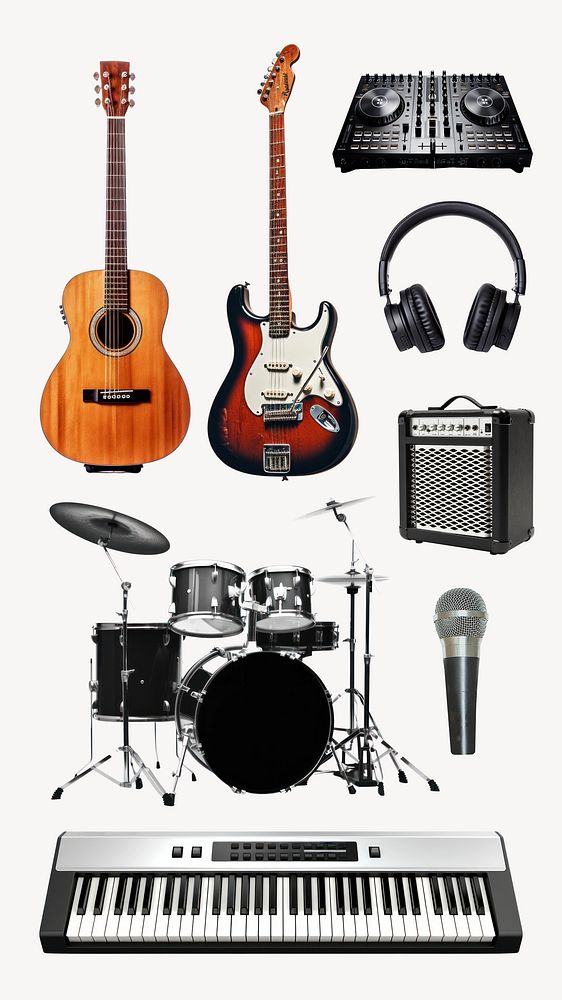 Music instrument element set | Premium Photo - rawpixel