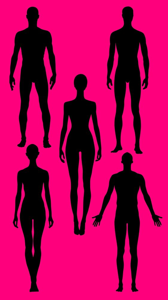 Silhouette human full body set | Free Photo - rawpixel