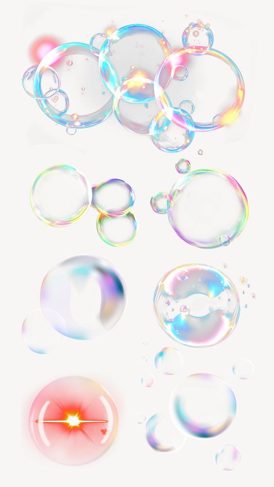 Bubble effect element set | Free Photo - rawpixel