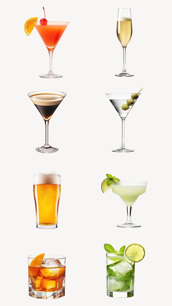 Cocktail drink element set | Premium Photo - rawpixel