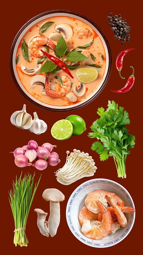 Thai spicy soup ingredient element | Free Photo - rawpixel