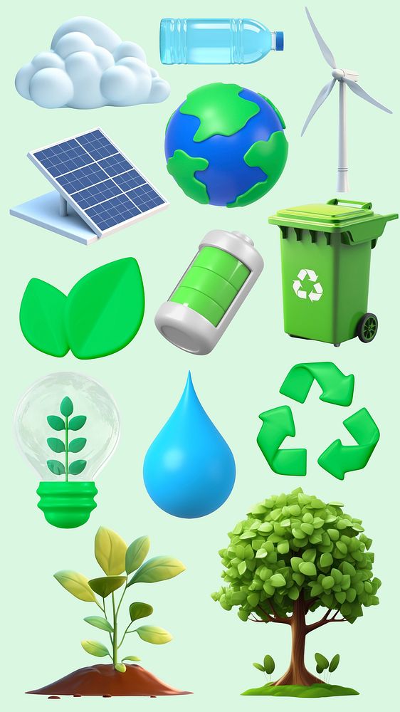 3D environment element set | Free Photo - rawpixel