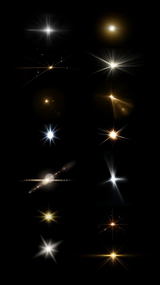 Light effect isolated image set | Free Photo - rawpixel