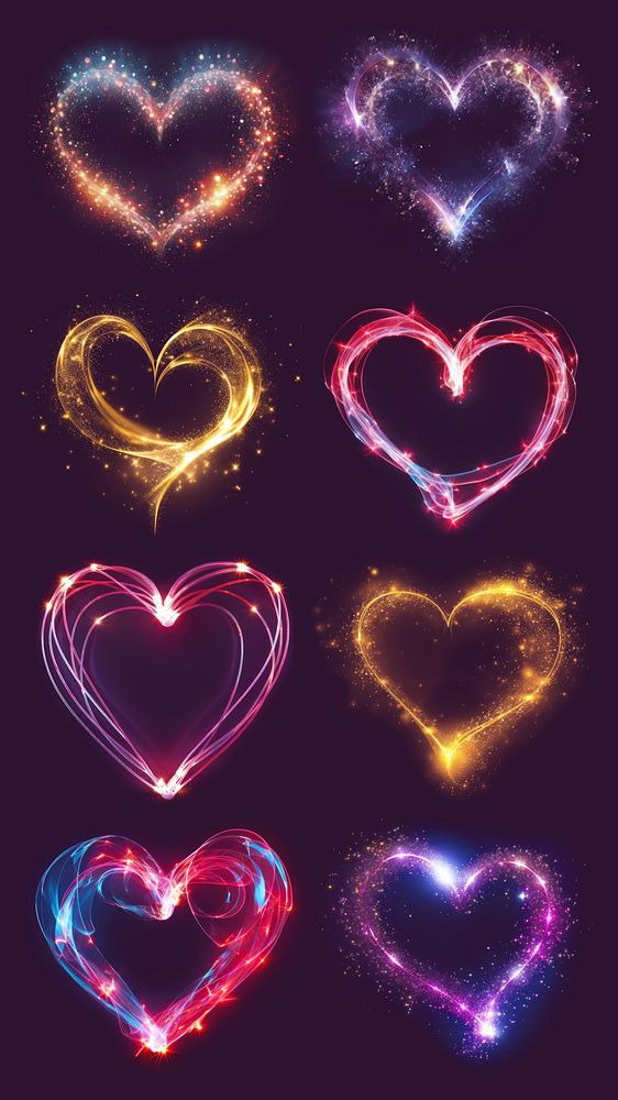 Heart shaped light isolated image | Free Photo - rawpixel