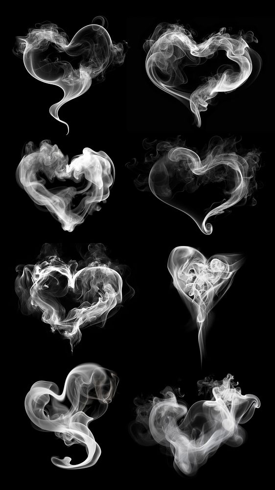 Heart shaped smoke effect isolated | Premium Photo - rawpixel