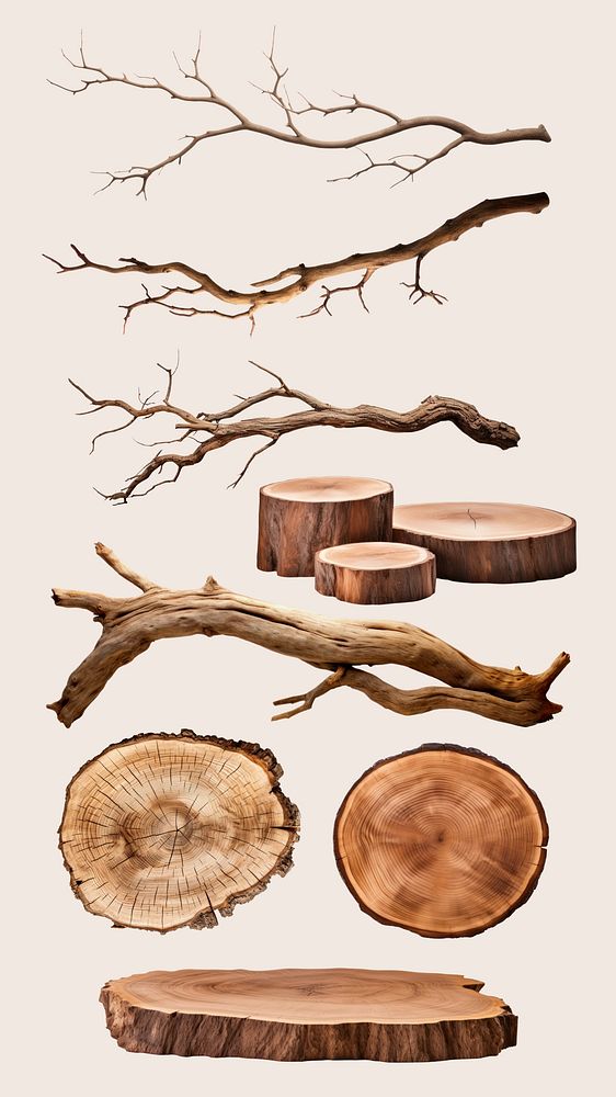 Tree trunk & stick element | Premium Photo - rawpixel