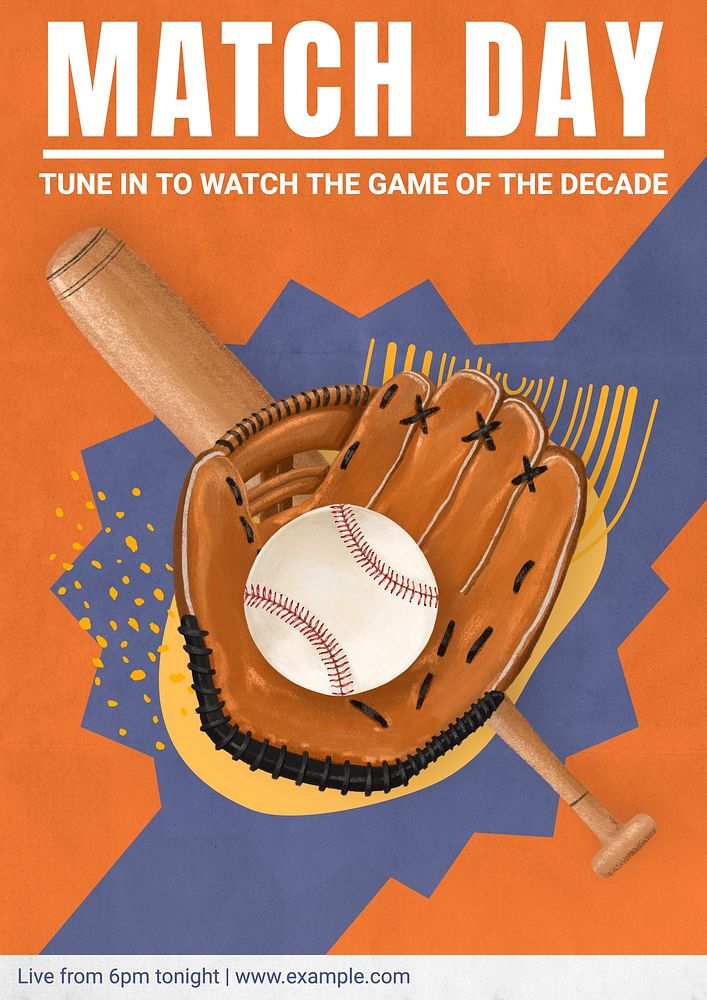 Match day poster template | Free Photo - rawpixel