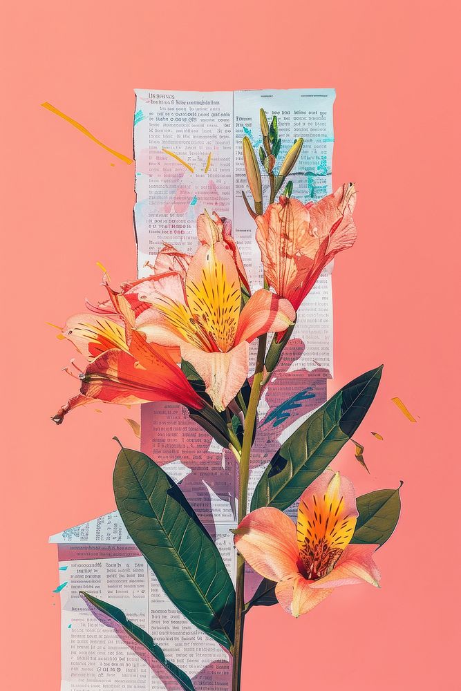 Newspaper and floral advertisement brochure | Free Photo Illustration ...