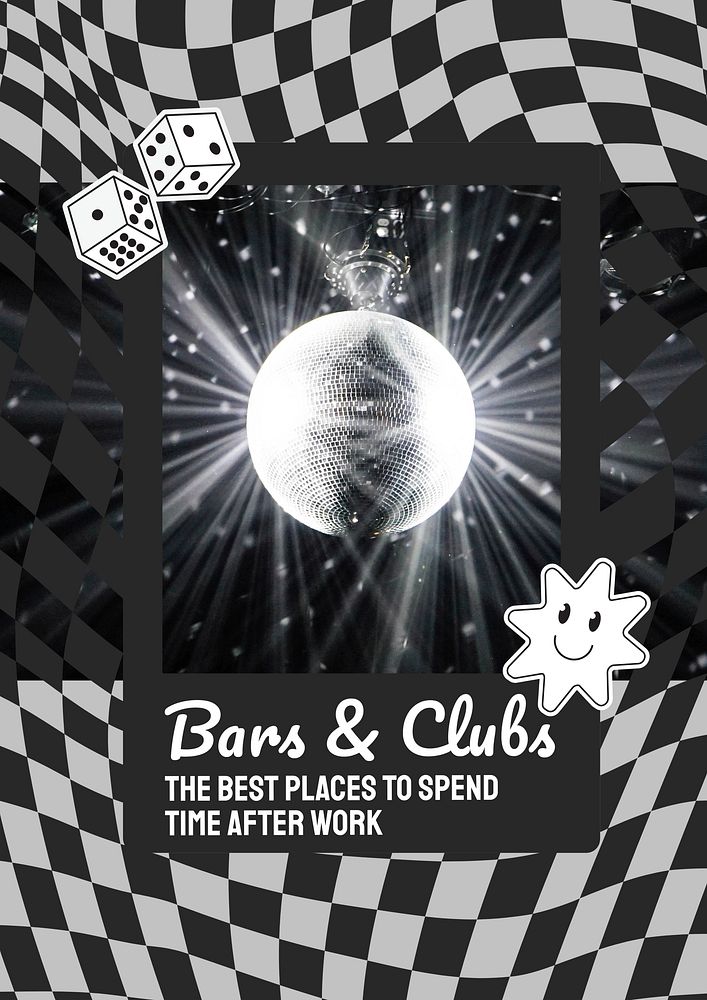 Bar & club poster template | Free Photo - rawpixel